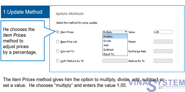 Updating Price Lists In Sap Business One Updating Price Lists Overview
